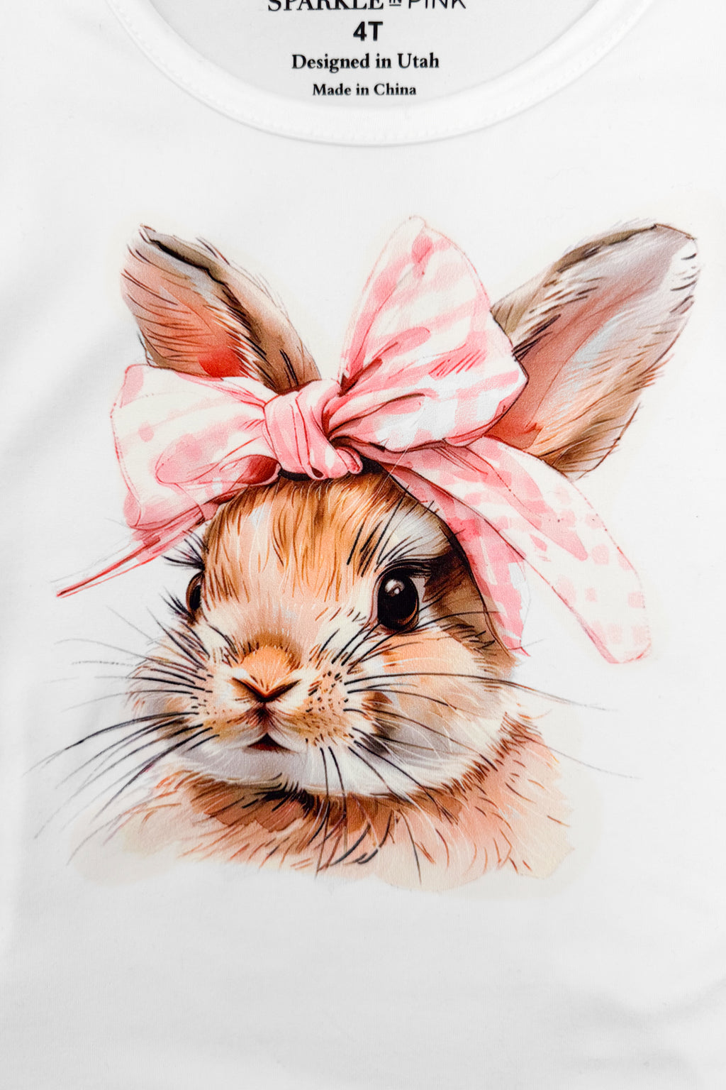 Bunny Bows Pink Glitter Skirt Set | Girls' Easter Clothing – Sparkle In ...