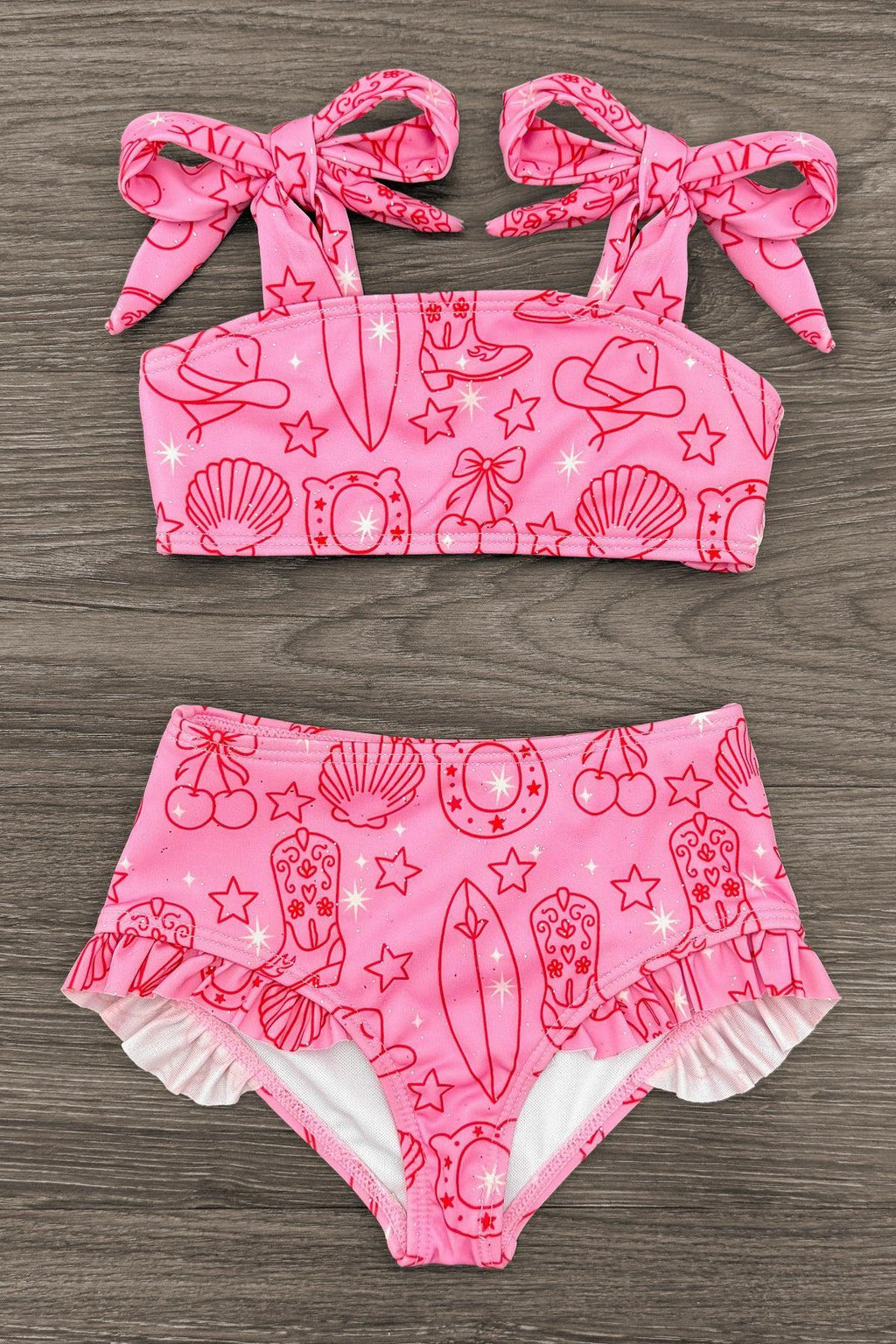 Pink Summer Cowgirl Bikini | Girls' Swimwear – Sparkle In Pink