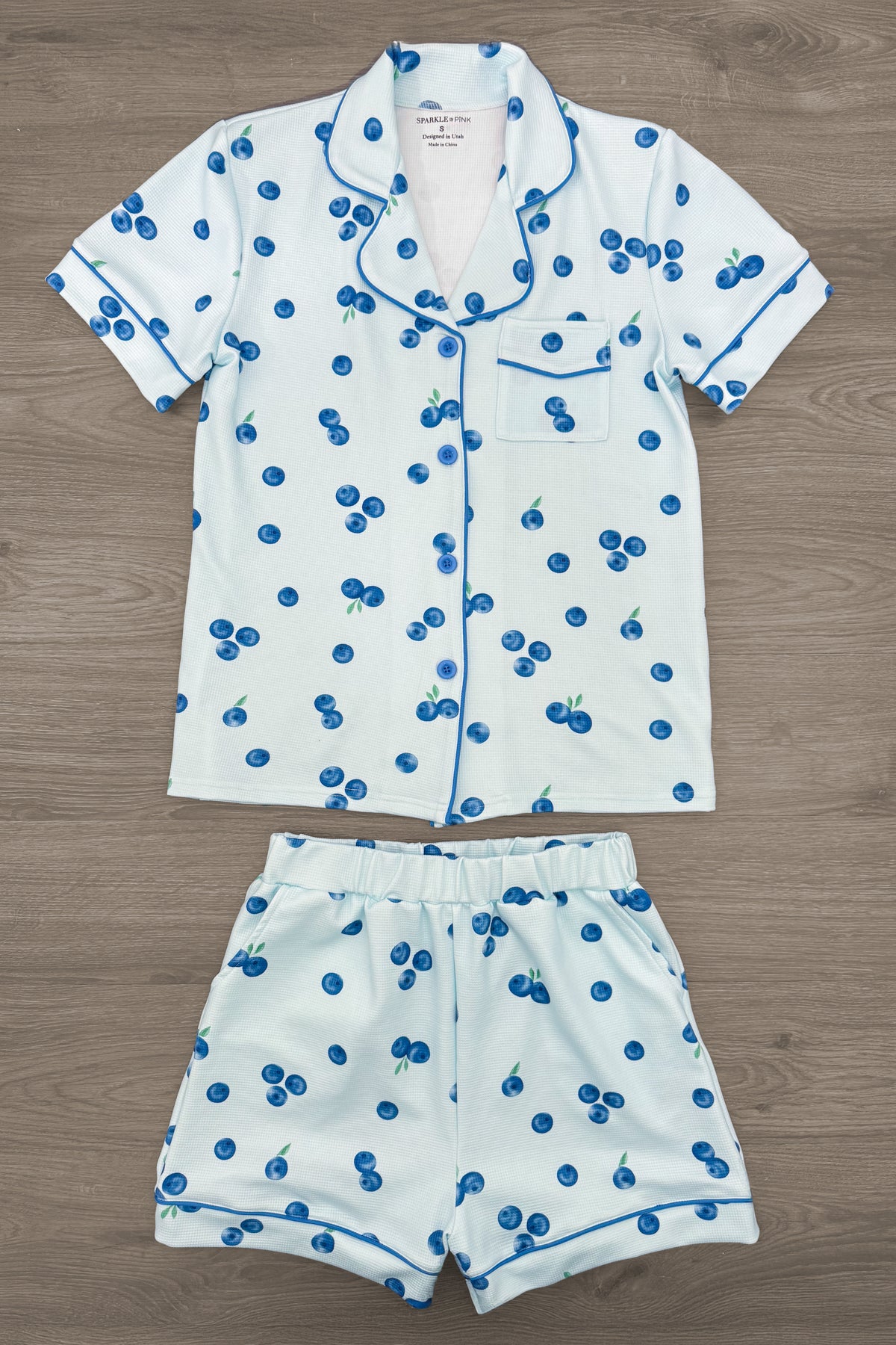 Blueberry Waffle Knit Pajamas | Matching Mom & Me Pajamas – Sparkle In Pink